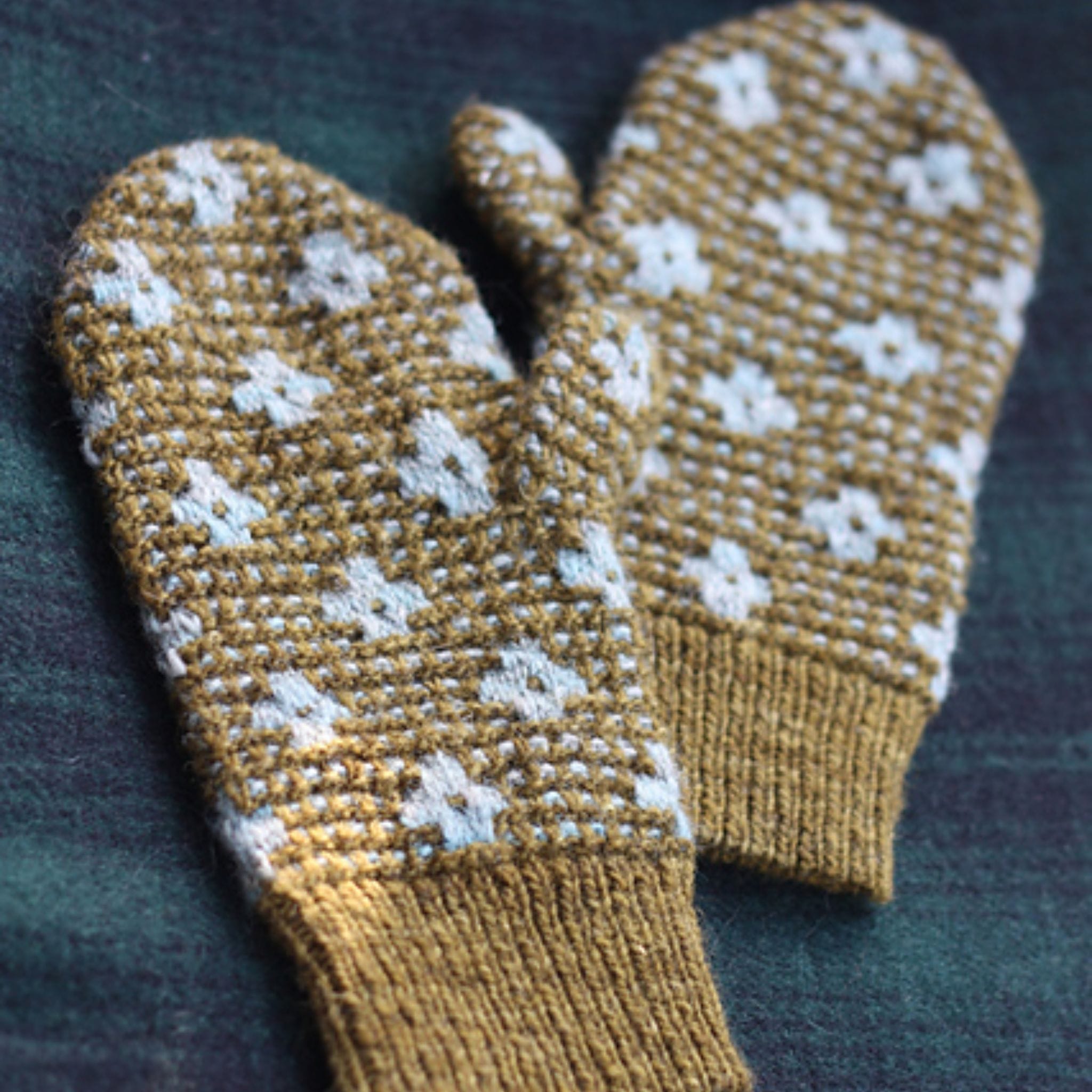 Pressed Flowers Mittens by Amy Christoffers in Lichen & Lace Rustic He ...