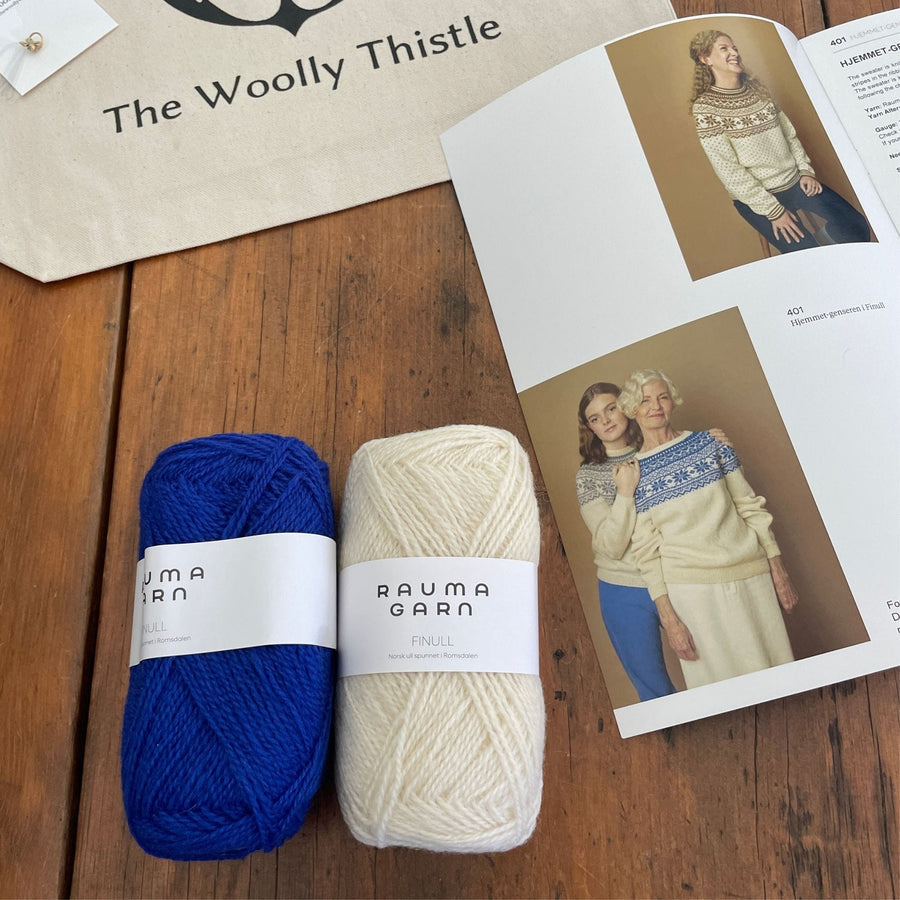 Home Sweater (401) Kit in Rauma Finullgarn – The Woolly Thistle